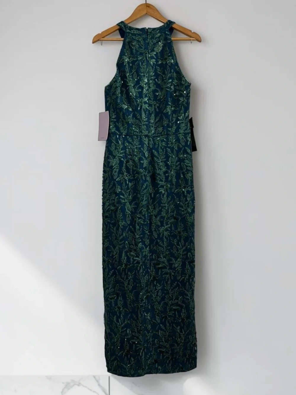JS Collections | Dresses | Js Collections Tealblue Halter Maxi With ...